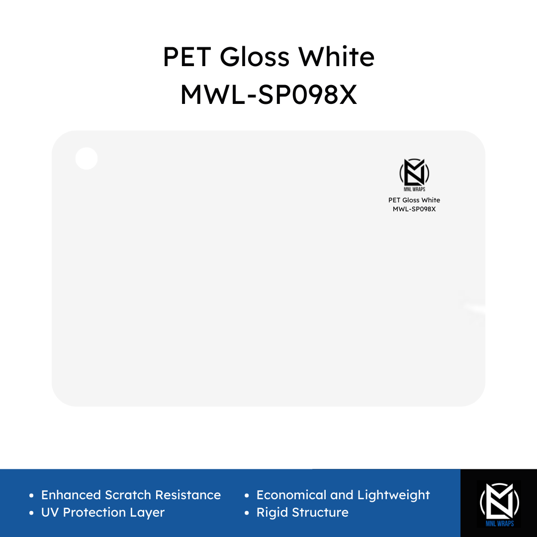 PET Gloss White MWL-SP098X – Gloss PET Car Wrap – MNL Wraps