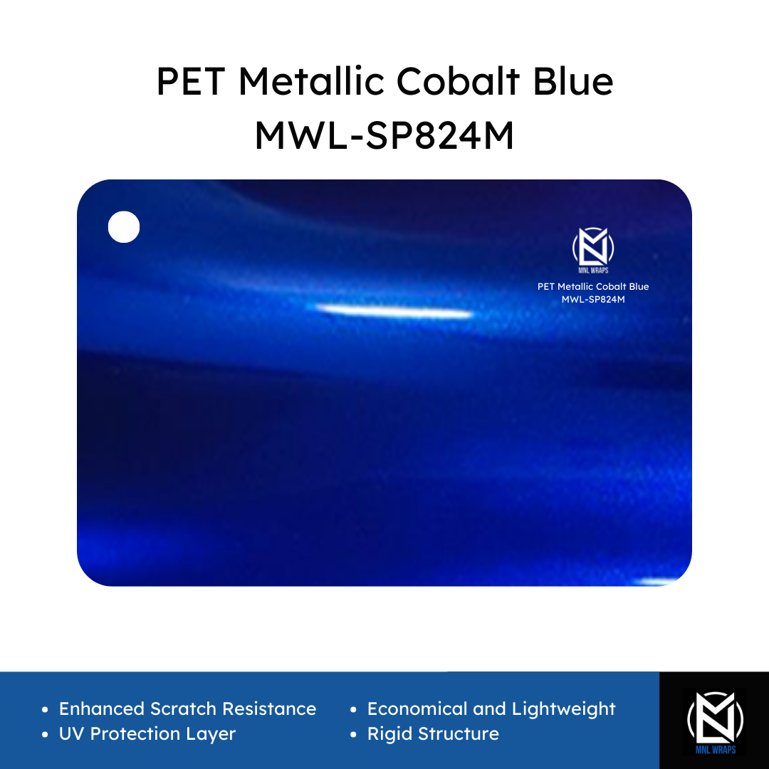 PET Metallic Cobalt Blue MWL-SP824M – Glossy Blue Wrap – MNL Wraps